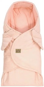 Zavinovací deka s kapucí Little Elite, 100 x 115 cm, Andělská křídla - růžová