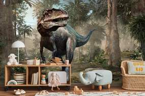 Fototapeta Realistický Dinosaurus A Palmy Samolepící tapety 104x70.5