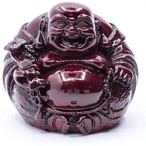 Milujeme Kameny Smějící se Buddha hojnosti - soška Feng shui - vínová - velká