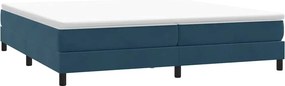 Postel Box Spring bez matrace tmavě modrá 200x220 cm samet 3315895