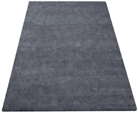 Moderní huňatý koberec v krásné antracitové barvě