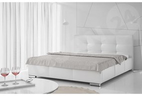 Postel Landron, Rozměr postele: 180 x 200 cm, Barva:: ekokůže Soft 017 (bílá)