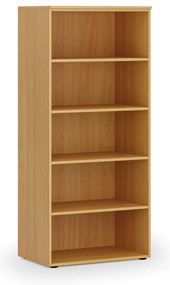 Kancelářský regál PRIMO WOOD, 800 x 500 x 1781 mm, buk