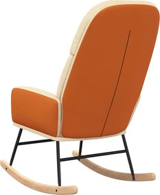 Houpací křeslo krémově bílé textil 341044