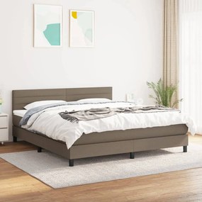 Box spring postel s matrací taupe 180x200 cm textil 3140157