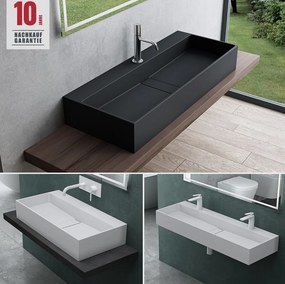 design umyvadlo COLOSUM G6028 120cm bílé z litého mramoru