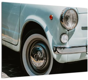 Skleněný obraz - Retro auto Fiat (70x50 cm)
