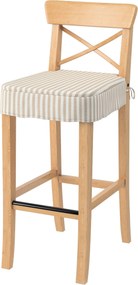 Sedák na židli IKEA Ingolf - barová barva béžová látka vzorované