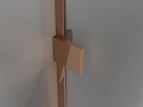 Mexen Lunar T, výklopný sprchový kout pravý 135 x 100 cm, 8mm čiré sklo, profil růžové zlato, 834T-135-100-60-00-P