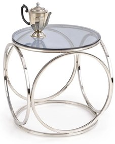 Konferenční stolek Venus S, čirá / stříbrná