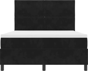 Postel s boxspringem s čelo Černý 160 x 200 cm samet 3339910