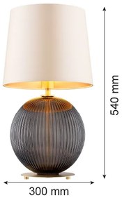 Argon 8538 - Stolní lampa HAMILTON 1xE27/15W/230V krémová/černá