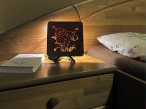 Li-Go "Vlčí máky" lampa 19x19cm provedení povrchu: dub světlý