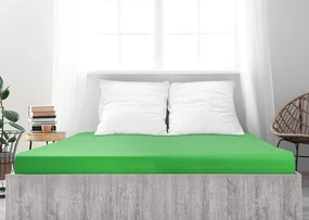 Jersey prostěradlo z mako bavlny LUXORA 90x200 cm zelené
