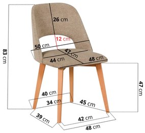 Drewmix Jídelní židle MONTI 4 dřevo: ořech světlý, potahový materiál: látka s doplatkem