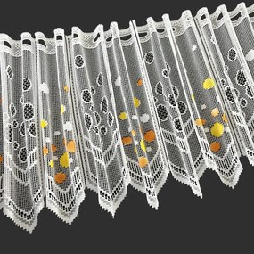 Vitrážová žakárová záclona 186 - výška 40,60cm , metráž