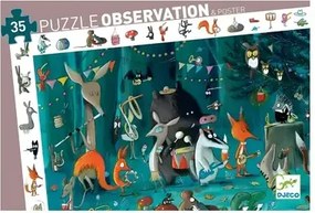 DJECO Puzzle Observation Lesní orchestr / 35 dílků / 61 x 38 cm