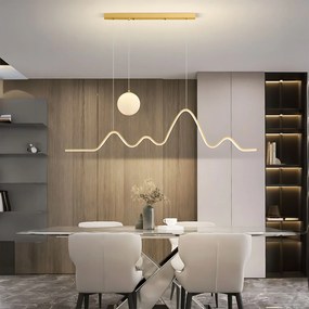 Toolight Toolight, LED závěsné osvětlení 120cm, 36W, 3000K, LHJ034-CP, zlatá matná, OSW-60021