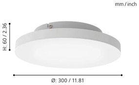 Eglo 99118 - LED RGB Stmívatelné stropní svítidlo TURCONA-C LED/15W/230V + DO