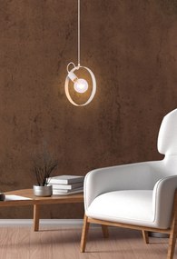 Bílý závěsný lustr Nexo Ledea pro žárovku E27  - Candellux