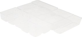 Livarno Home Sada organizérů na make-up (13dílný průhledný)