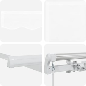 Stahovací markýza Bílá 400 × 300 cm Polyester a hliník 3330623