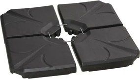 Outsunny základní závaží pro stojany na slunečník, naplnitelné vodou a pískem, plast, 103D x 103Š x 8,3V cm, černý