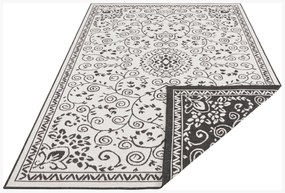 NORTHRUGS - Hanse Home koberce Kusový koberec Twin Supreme 103864 Leyte Black/Cream – na ven i na doma - 160x230 cm