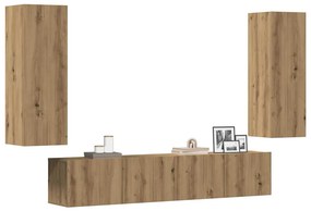 Nástěnné TV skříňky 4 ks dub artisan kompozitní 3328972