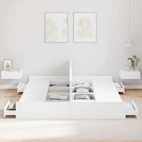 Rám postele s úložným prostorem se zásuvkou Bílá 180 x 200 cm 3335269
