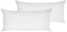 Sada 2 polštářů 40 x 80 cm nízký profil bílé TRIGLAV Beliani