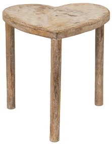 Dřevěný dekorační stolek ve tvaru srdce - 38*30*40 cm