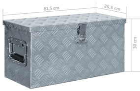 Hliníkový box 61,5 x 26,5 x 30 cm stříbrný,  142936