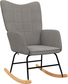 Houpací křeslo se stoličkou taupe textil 328027