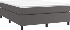 Rám postele s boxspringem šedá 140 x 200 cm umělá kůže 3121051