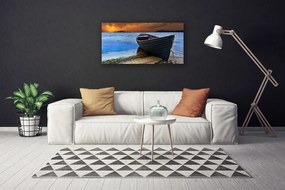 Obraz na plátně Loď Moře Pobřeží Pláž 140x70 cm
