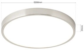 Orion DL 7-657/28- LED Stropní svítidlo BULLY LED/28W/230V pr. 28 cm matný chrom