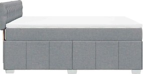 Box spring postel s matrací světle šedá 160 x 200 cm textil 3287126