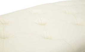 Lavice Sharon 120 cm s úložným prostorem ekokůže bílá/zlatá