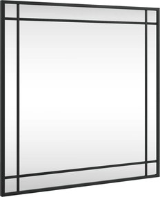vidaXL Nástěnné zrcadlo černé 60 x 60 cm čtverec železo [358635]