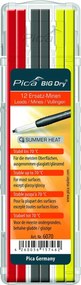 Pica Marker Pica | Tuhy na většinu materiálů pro tesařskou tužku Barva: grafit + žlutá + červená(odolná teplotě do 70°C)