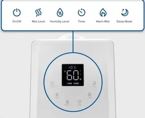 Levoit LV600S / SMART Zvlhčovač vzduchu / 500ml h / 36 dB / 70 m2