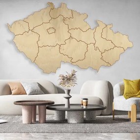 Dřevěná puzzle nástěnná mapa Česká republika | SENTOP M002