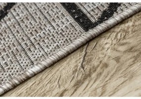 koberec SIZAL FLOORLUX 20508 stříbrný / Černá TROJÚHELNÍK velikost 200x290 cm | krásné koberce cz