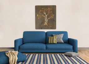 Li-Go "Olivovník" světelný obraz  230V 70x80cm provedení povrchu: dub světlý