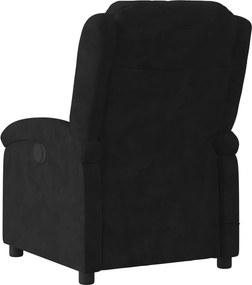 Polohovací křeslo černé sametové 3205493