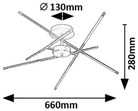 Rabalux 71339 - LED Přisazený lustr HENLI2 LED/40W/230V 3000K zlatá