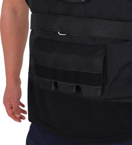HOMCOM tréninková vesta 30 kg zátěžová vesta pro silový trénink nastavitelná oxford a železo černá 36x52cm