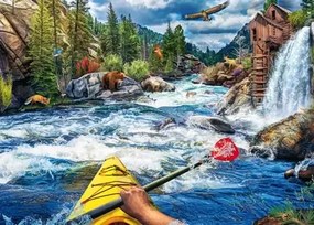 Ravensburger Puzzle Wanderlust: Jízda divokou řekou / 1000 dílků