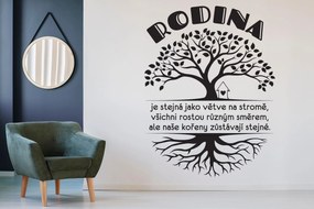 Lepy.cz Samolepka na zeď Rodina - Větve Velikost (šířka x výška): 70x92cm, Barevná varianta: Jemná růžová